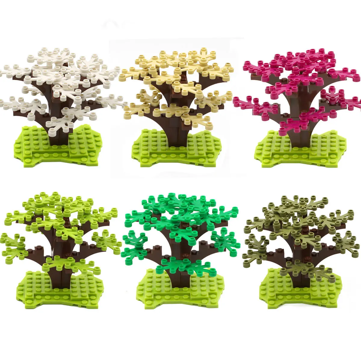 Small-Building-Block-Diy-Model-The-Tree-31PCs-Plant-Landscape-with-The ...