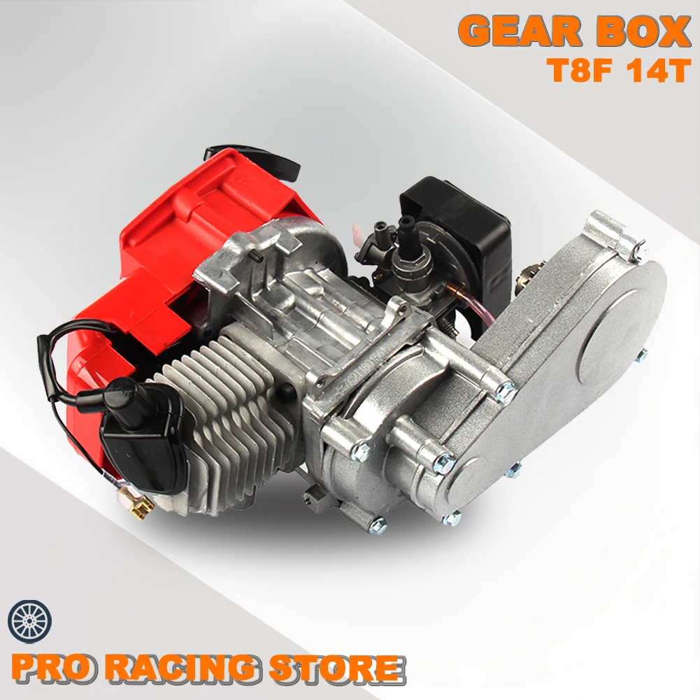 49CC-2-Stroke-Motor-Engine-with-T8F-14t-Gear-Box-Easy-to-Start-Pocket ...