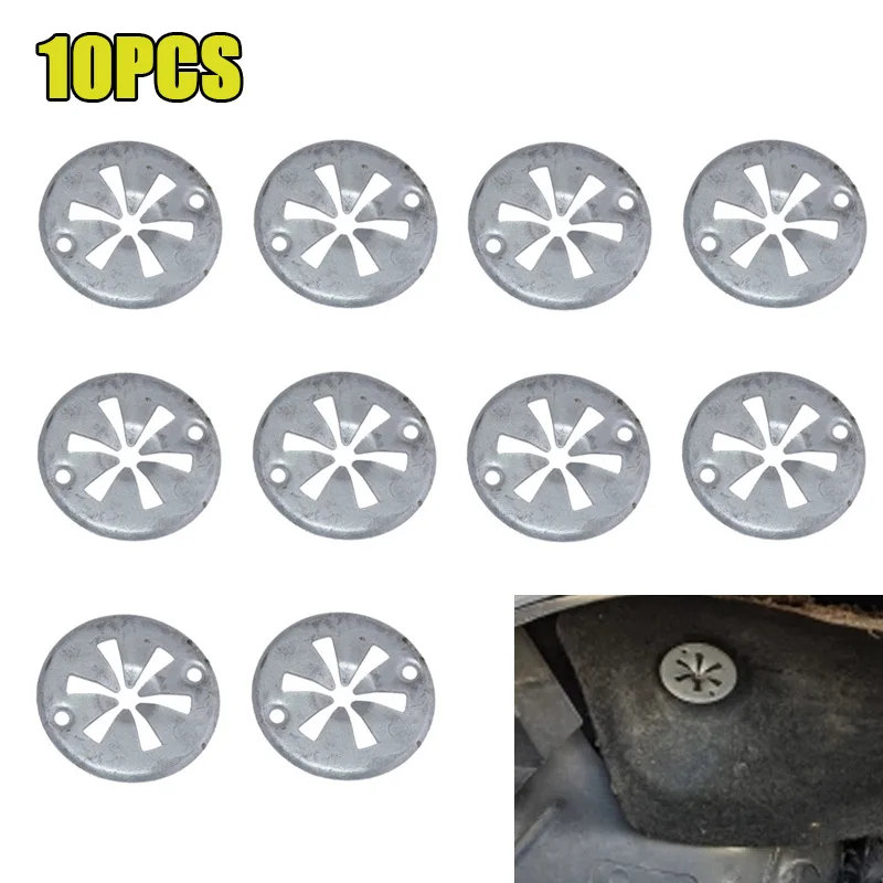 10pcs-Car-Seat-Metal-Clamping-Plate-Washer-Cover-Mounting-Clips-Heat ...