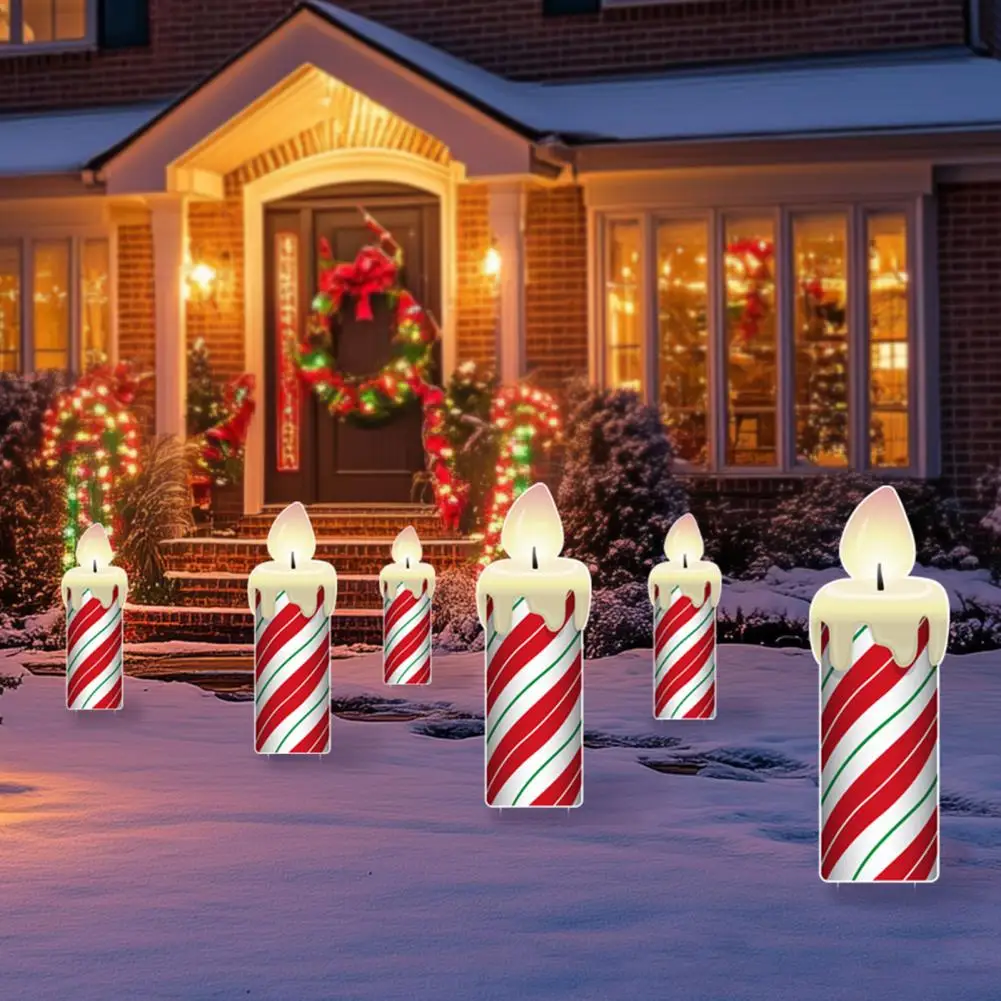 Christmas Decorations with Built-in Poles Easy Installation Christmas ...