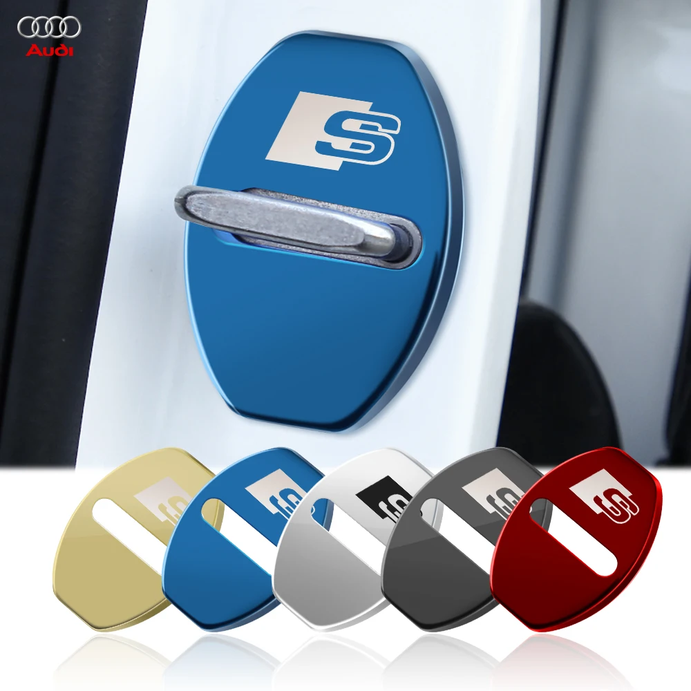 Car Styling Door Lock Covers Stikcer Case for Audi S A4 B8 B6 B9 B7 A3 ...
