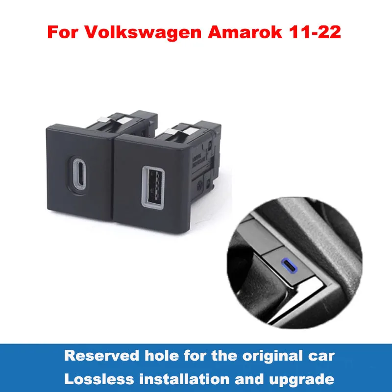 1PC-Car-Charger-Socket-Dual-USB-PD-fast-charge-USB-charging-Outlet ...