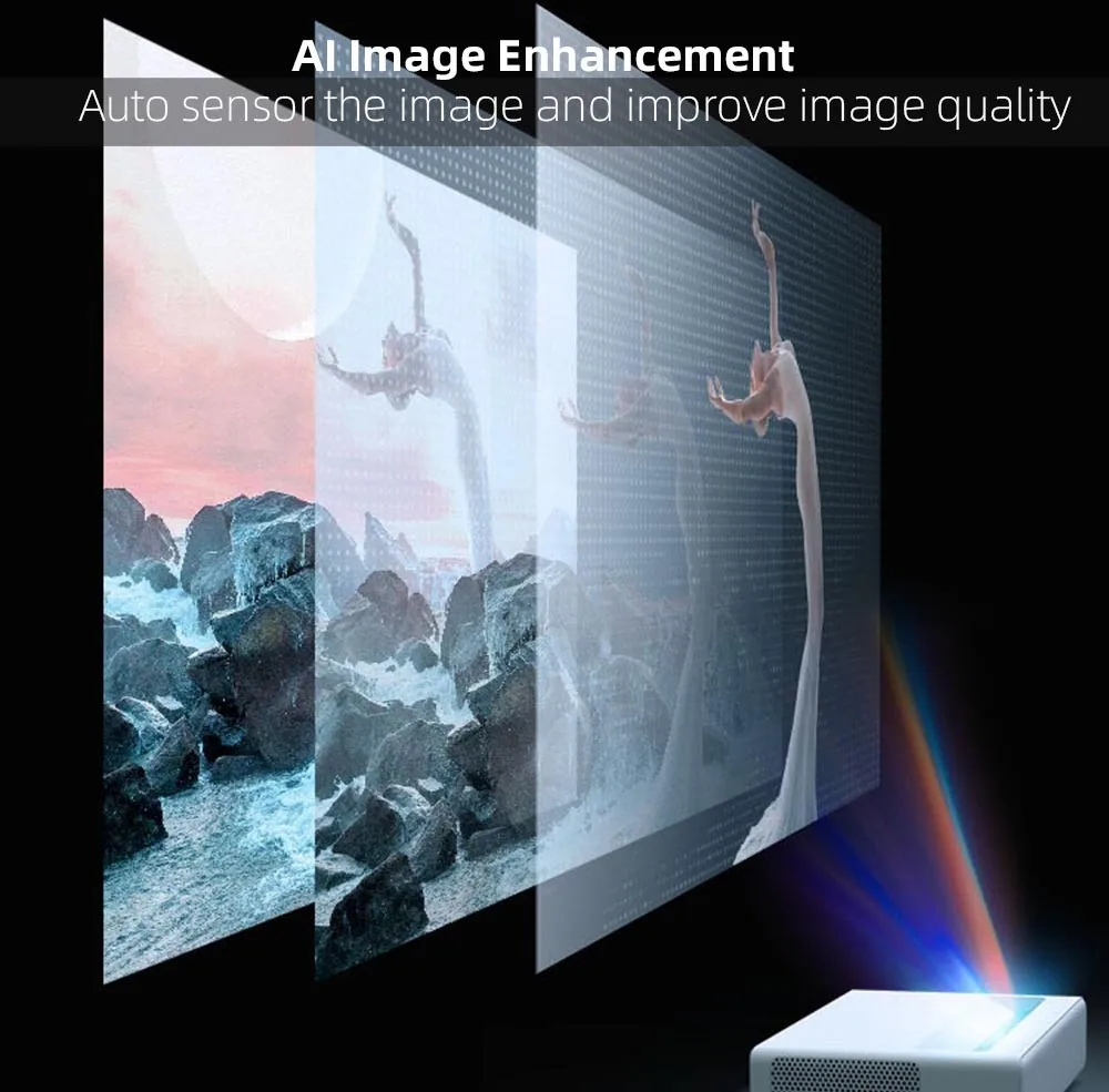 Проектор UST Mi Mijia 1080P Lcos с 4K Android, проектор 8K 1500 ANSI ...