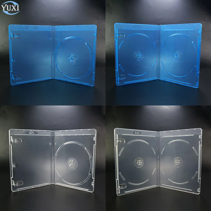 YuXi 17*13.5*1cm Blue / Transparent CD Single Double Discs Storage ...