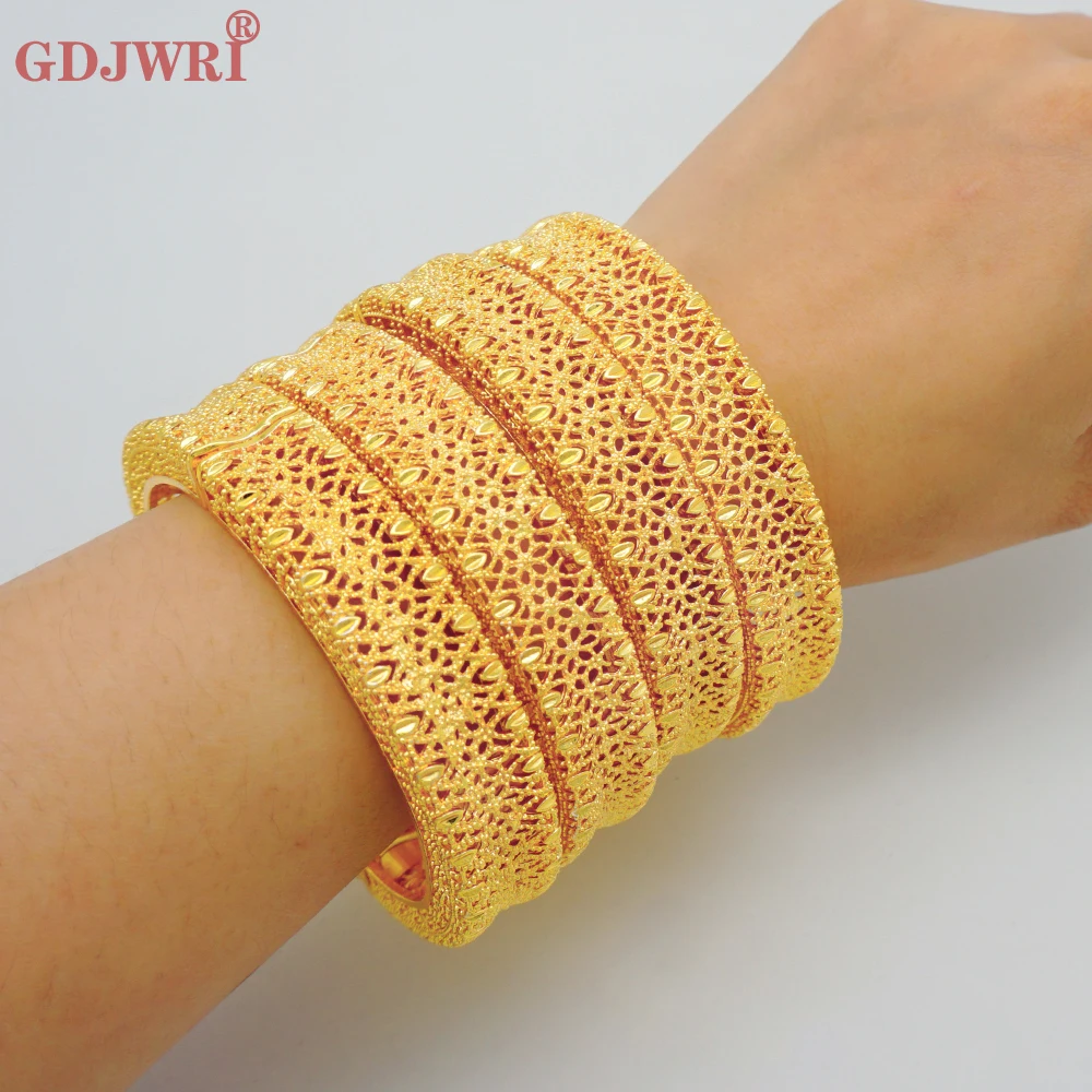 Luxury Ethiopian Arab Jewelry Dubai Gold Color Bangles For Women ...