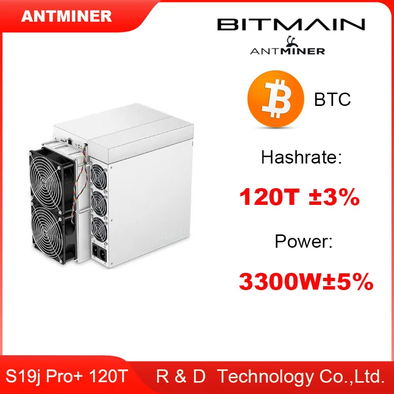New Bitmain Antminer S19jpro+ 120T ±3% 3300W±5% Asic Bitcoin BTC/BCH/BSV SHA256 Miner Preorder