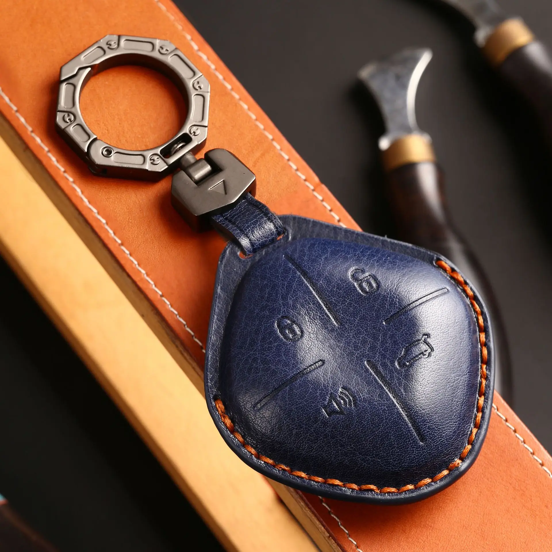 For Jetour X 1 plus 2022 Leather Car Key Fob Case Cover Key Chains Car ...