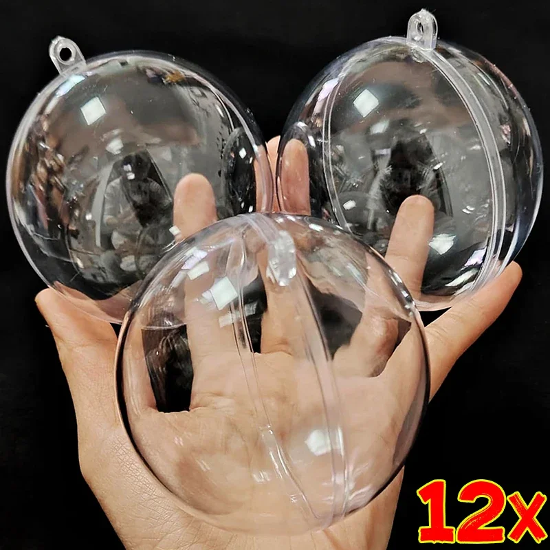 5-10CM-Christmas-Transparent-Balls-Hollow-DIY-Plastic-Fillable-Bauble ...