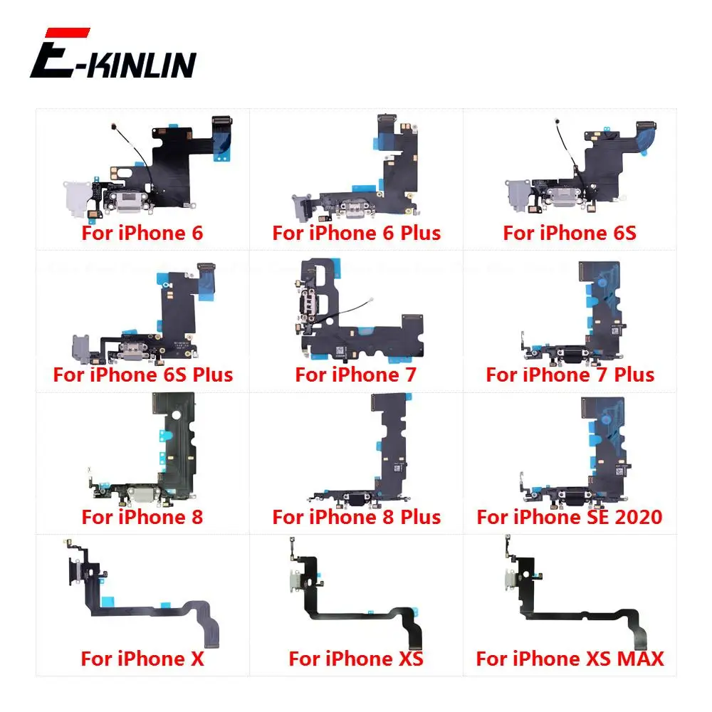 High Quality Charging Flex Cable For iPhone SE 2020 6 6S 7 8 Plus X XS ...