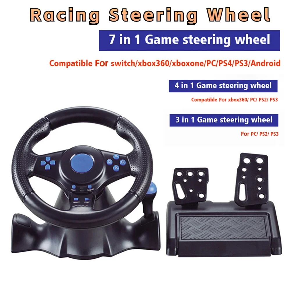 Wired-Vibration-Racing-Simulator-Gaming-Wheel-Driving-Steering-Wheel ...
