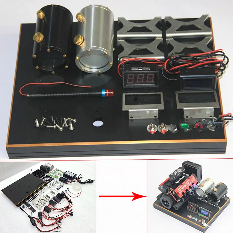 TOYAN-8-cylinder-Micro-Engine-Model-Starting-Accessories-with-Base-Fuel ...