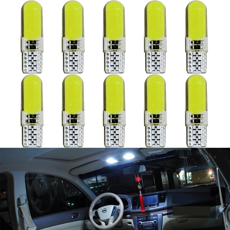 10-Car-Signal-Light-T10-W5W-LED-Bulb-12V-7500K-White-Auto-Interior-Dome ...