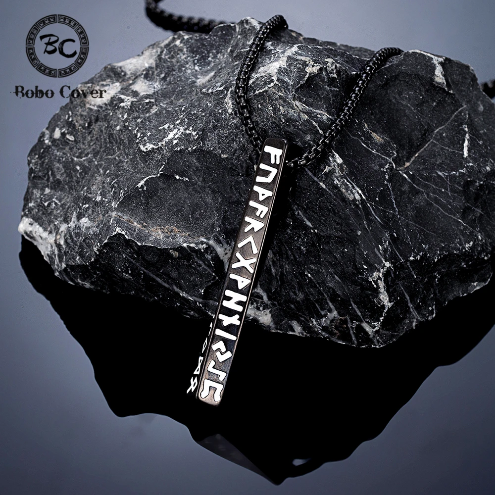 Retro-Mobius-loops-Vikings-Futhark-Necklaces-Men-Stainless-Steel-Norse ...