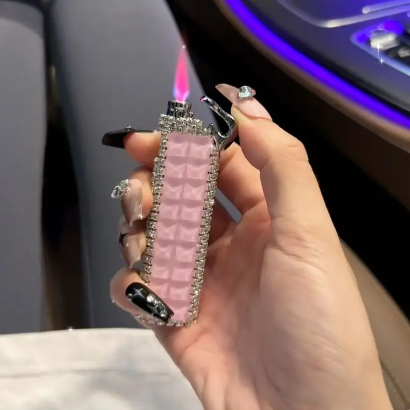 Ladies-Cigarette-Lighter-Cute-Pink-Flame-Butane-Torch-Inflatable ...