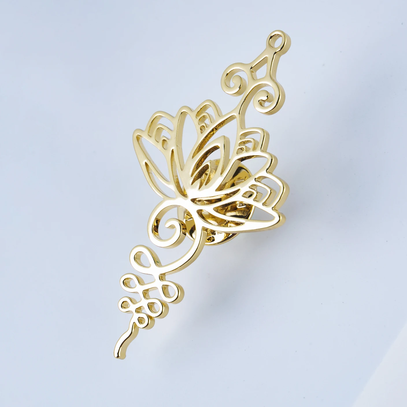 Tangula-Stainless-Steel-Lotus-Unalome-Brooch-Yoga-Chakra-Symbol-Flower ...