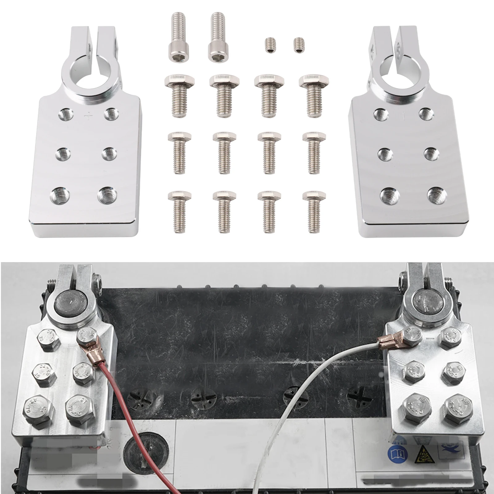 Positive Negative 6 Spot Flat Lug Battery Terminal For SAE Top Post ...