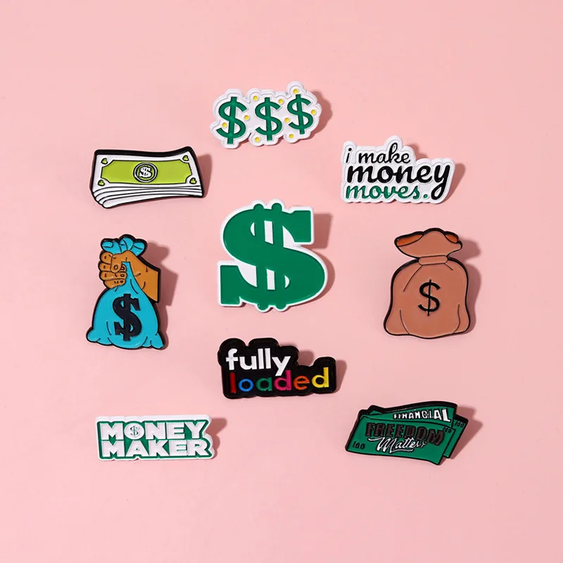 Pin-Club-broche-de-dinero-creativo-insignia-de-solapa-personalizada-de ...