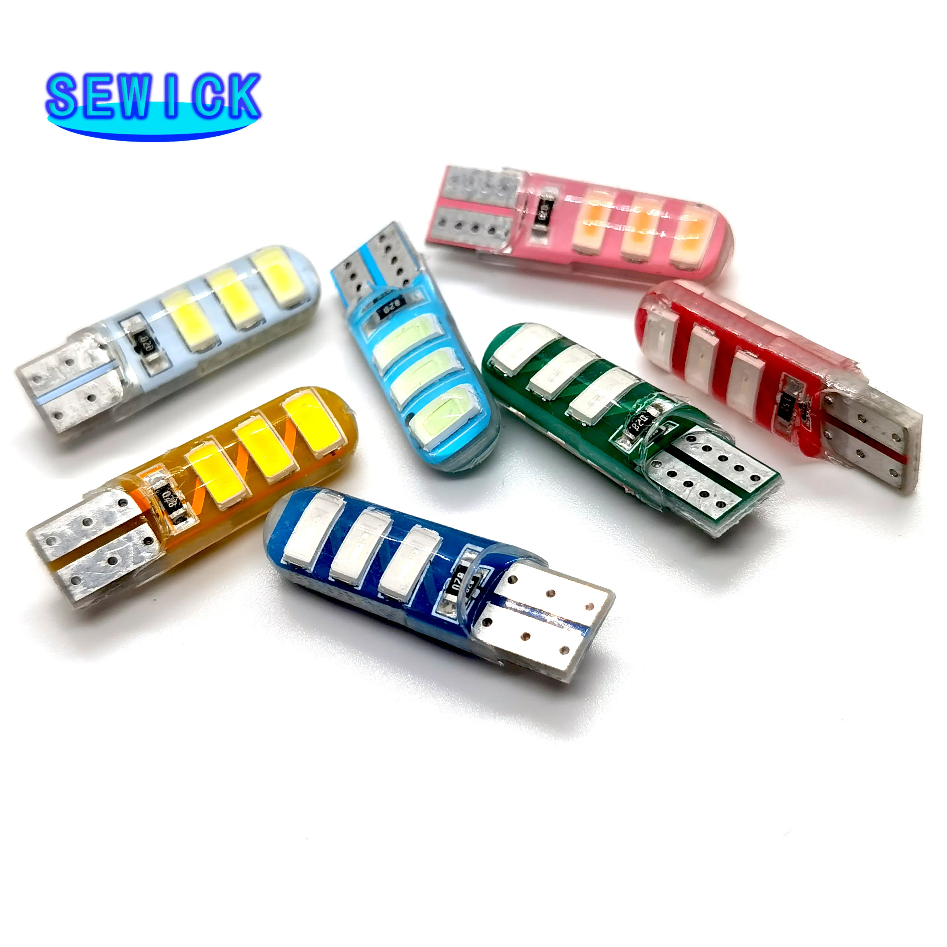 ECLAIRAGE TABLEAU DE BORD,WHITE--Lampe dôme de voiture en Silicone T10, vente en gros, 100 ...