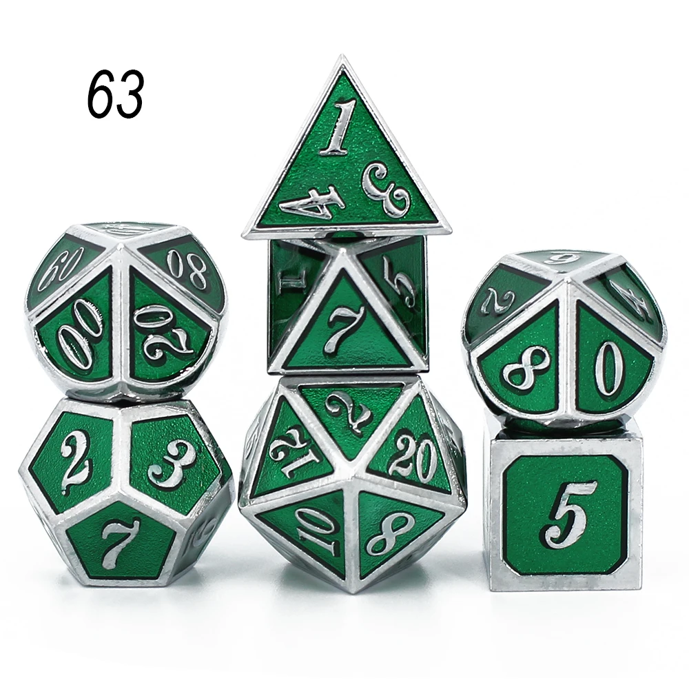 Jeu de des ,140--Jeu De Dés En Métal D4 D6 D8 D10 D % D12 D20 Pour Jeux ...