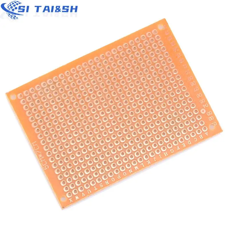 10Pcs 5*7 PCB 5x7 PCB 5 ซม.7 ซม.DIY ต้นแบบกระดาษ PCB Universal BOARD สีเหลือง