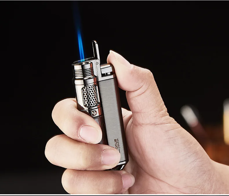 Lampe torche à gaz Visible allume cigare à Jet Butane métal Turbo coupe ...