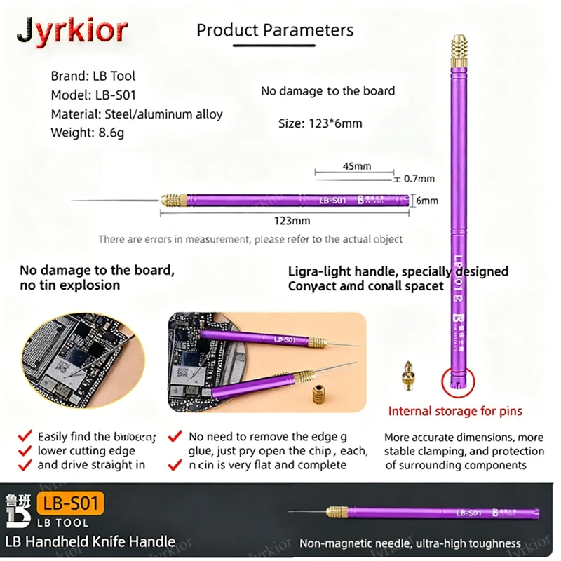 Luban LB-S01 Ultra-Light Needle Lifting Tool for Phone PCB Chip Repair ...