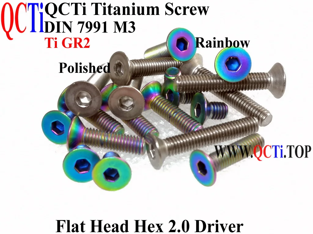 DIN-7991-M3-Titanium-screw-M3x4-M3x5-M3x6-M3x7-M3x8-M3x9-M3x10-M3x12 ...