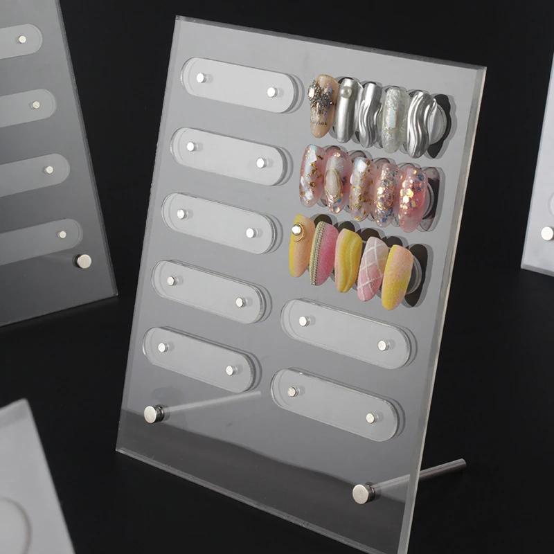 1-set-Nail-Gel-Polish-Color-Display-Stand-Acrylic-Magnetic-Fake-Nail ...