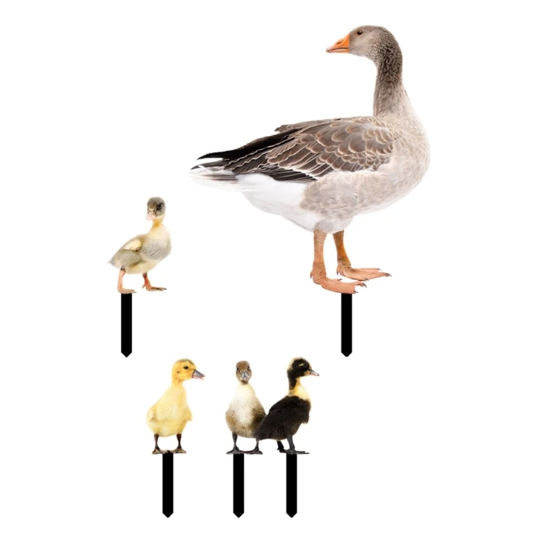 5pcs-Duck-Garden-Stakes-Decorative-Insert-Yard-Sign-Lawn-Sculpture ...