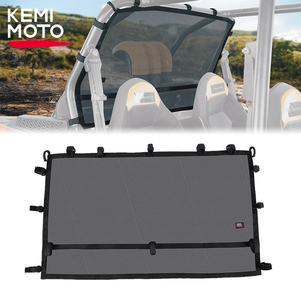 KEMIMOTO UTV Rear Window Net Soft Mesh Sun Protection Net Compatible ...