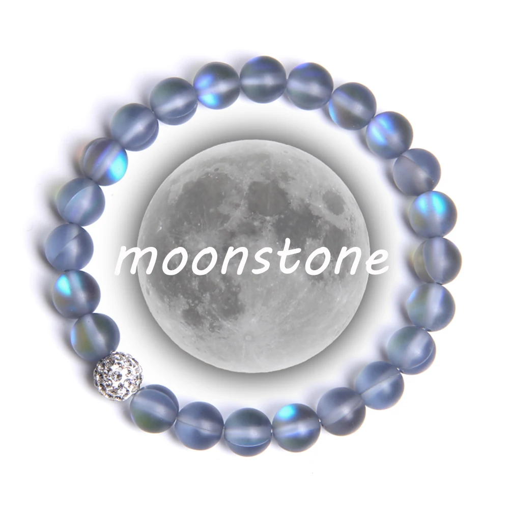 Grey-Moonstone-Bead-Bracelet-Multicolour-Shiny-Stone-Bracelet-For-Women ...