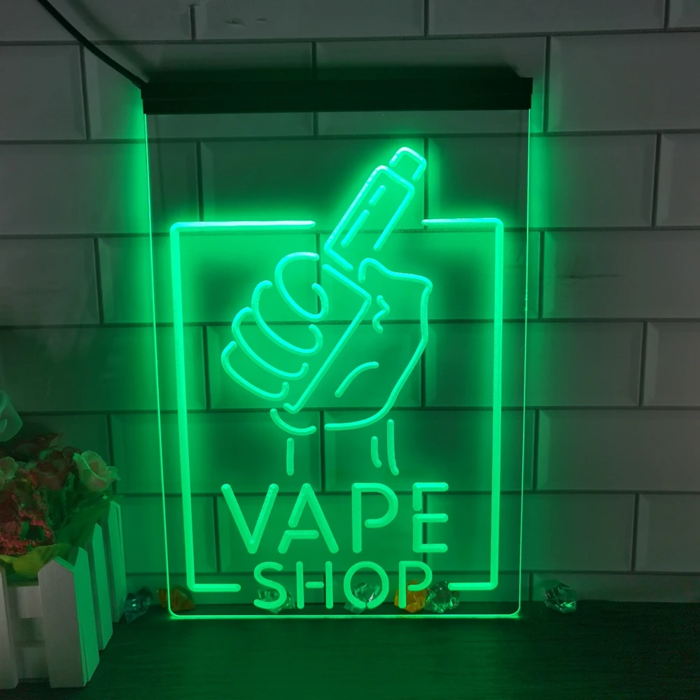 Vape-Shop-Holding-Hand-Display-LED-Neon-Sign-3D-Carving-Wall-Art-for ...