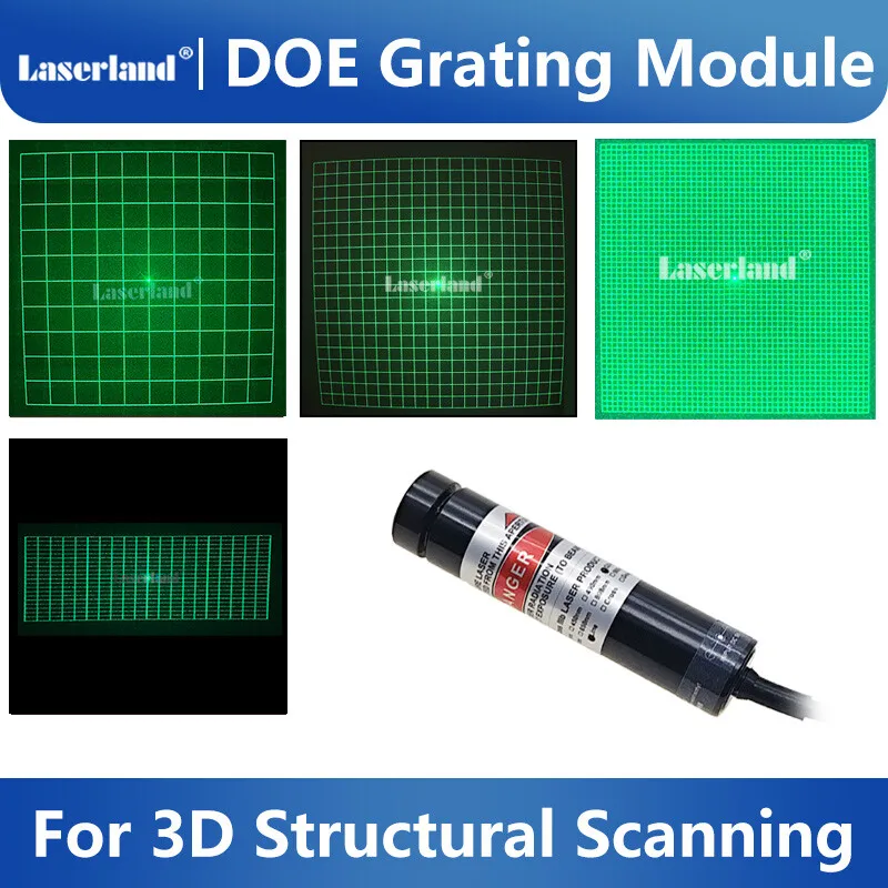 Green Grid Matrix 3D Scanner Laser Structural Light DOE Diffraction ...