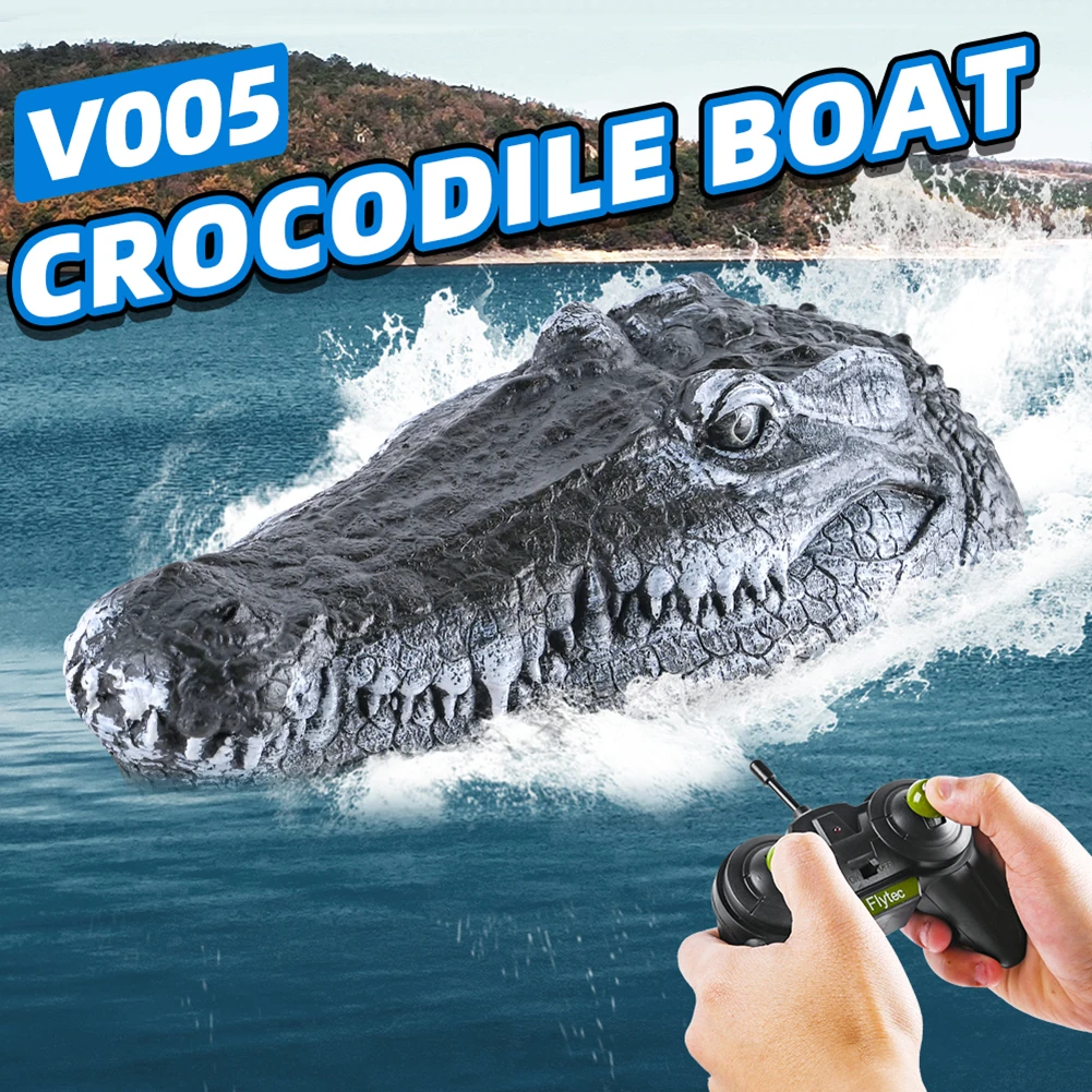 Flytec V005 Waterproof 2.4ghz Alligator Head Electric Rc Racing Boat ...