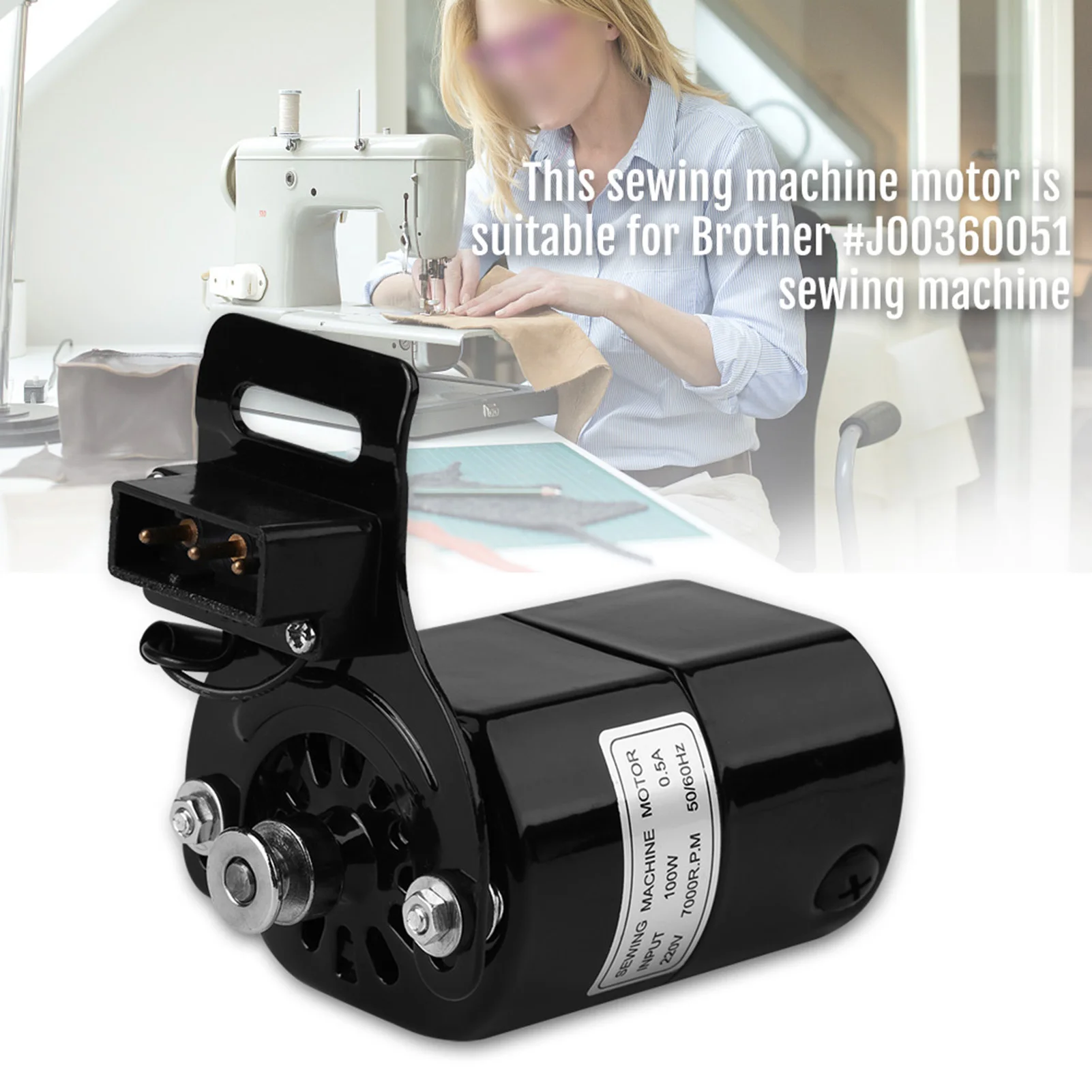 220V-100W-Home-Sewing-Machine-Motor-7000-RPM-Kbracket-0-5-AMP-EU-Plug ...