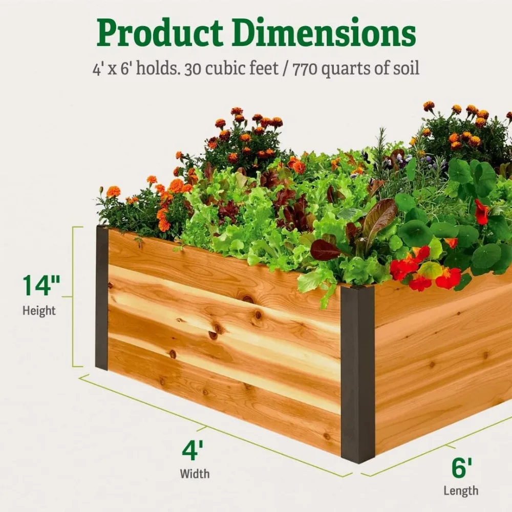 Cedar Raised Garden Bed – Extra Deep Planter Box – Garden Haven Store