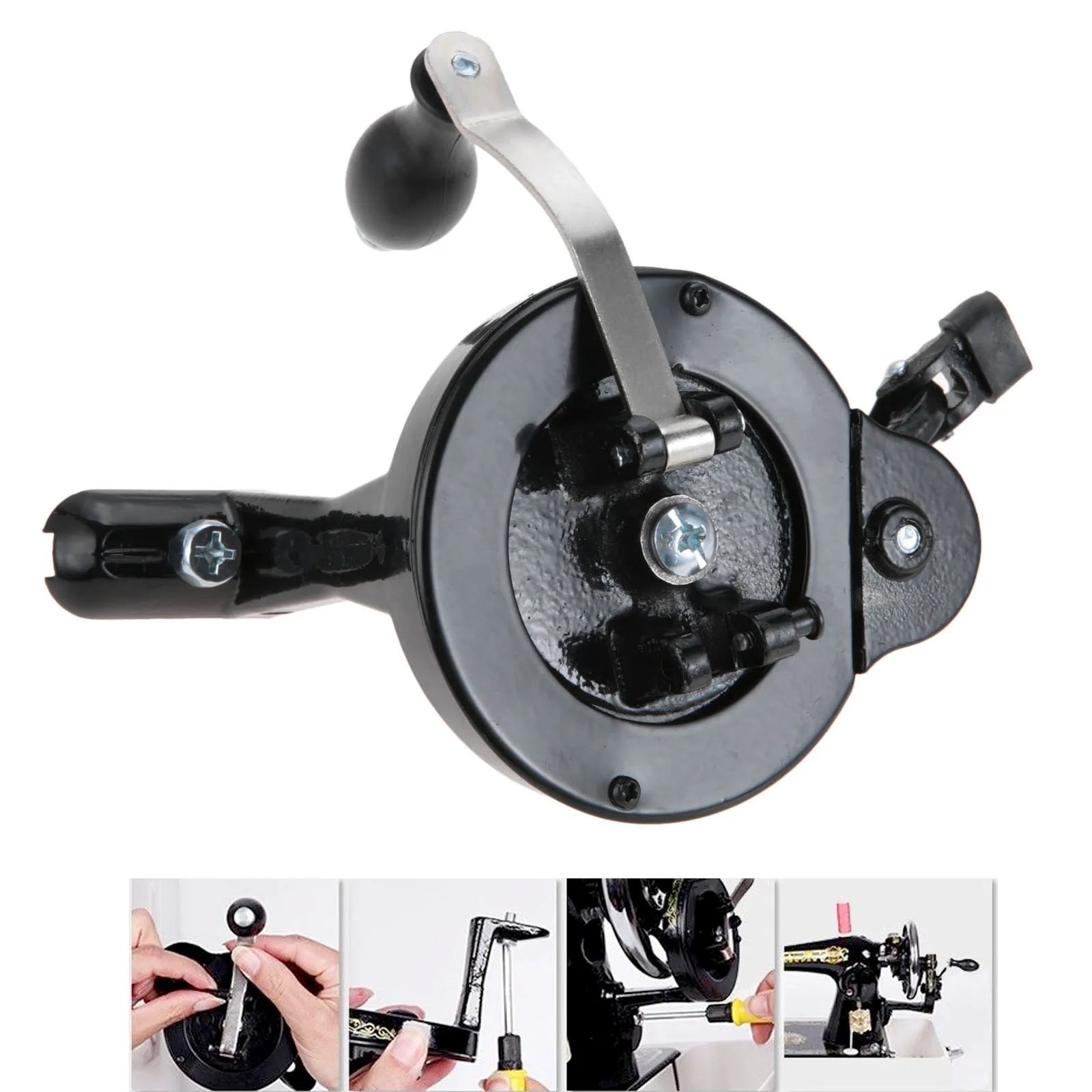 Metal-Sewing-Machine-Hand-Crank-Portable-Handcrank-Handle-Accessory-for ...