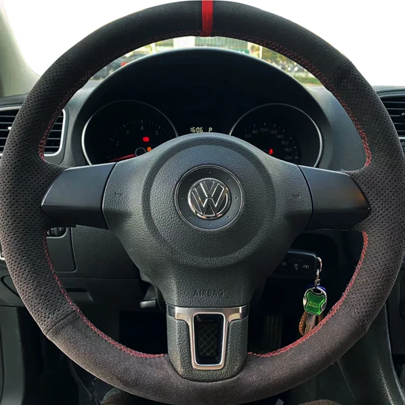 Car-Steering-Wheel-Cover-For-Volkswagen-Golf-6-Mk6-VW-Polo-Sagitar-Bora ...