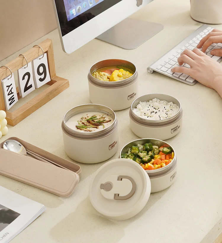 BOITE A REPAS,C1--Ensemble de boîtes à déjeuner isolées portables ...