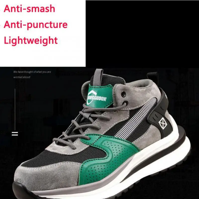 Four Seasons Safety Shoes Light Breathable Fly Woven Zapatos De ...