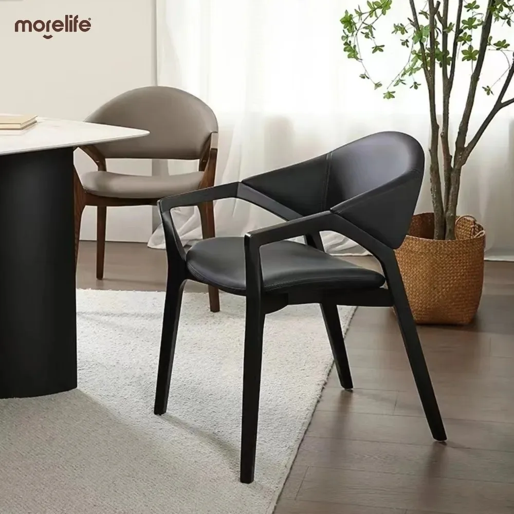 Wooden-Dining-Chairs-Italian-Light-Luxury-Designer-Chair-Minimalist ...