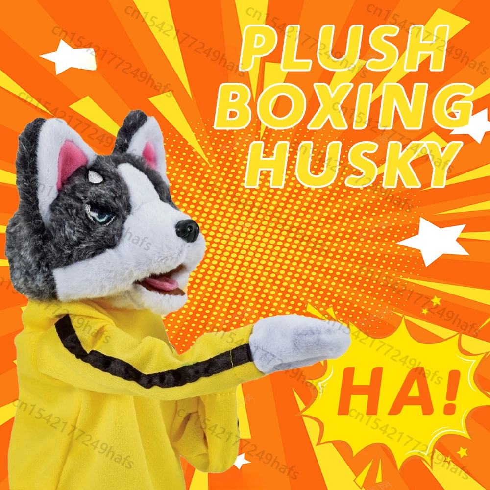Stuffed-Animal-Boxing-Dog-Interactive-Hand-Puppet-Toy-Glove-Performance ...