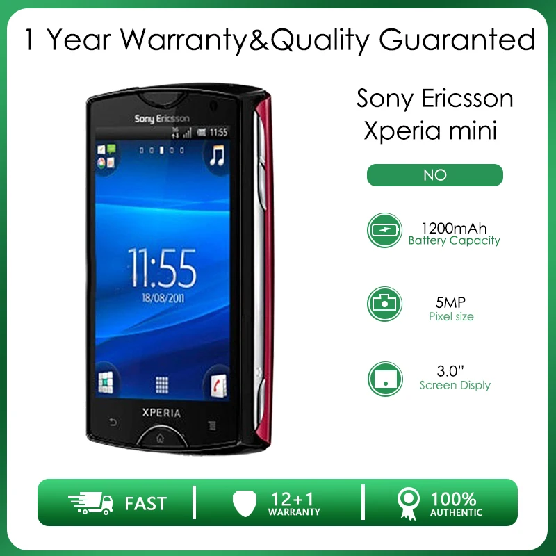 Sony Ericsson Xperia mini Refurbished Original Unlocked ST15 ST15i 5MP ...