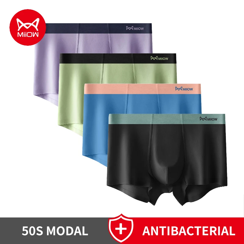 MiiOW-3pcs-50S-Modal-Mens-Boxershorts-5A-Antibacterial-Men-Underwear-Boxers-Men-s-Panties ...