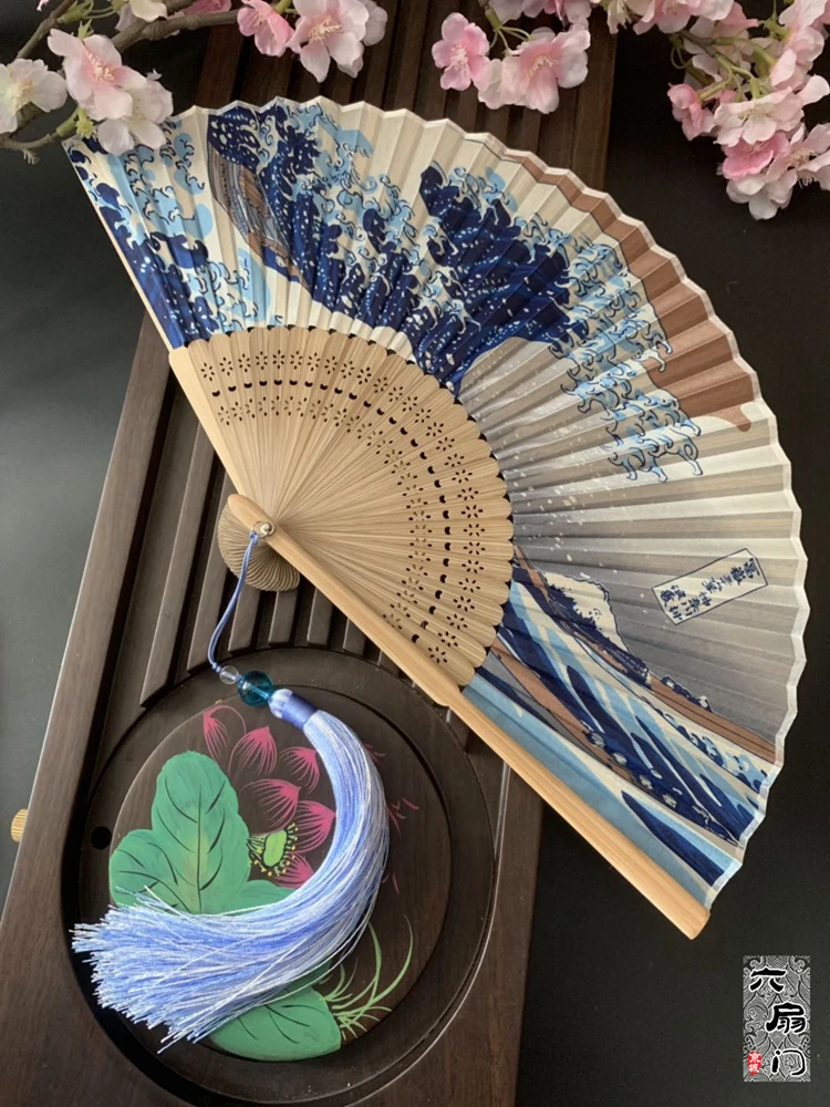 Craft-fans-for-men-and-women-Vintage-day-hand-folding-fan-Carry-folding ...