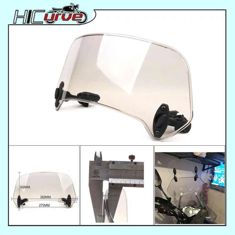 Adjustable-Windscreen-Windshield-Extension-Spoiler-Wind-Deflector ...