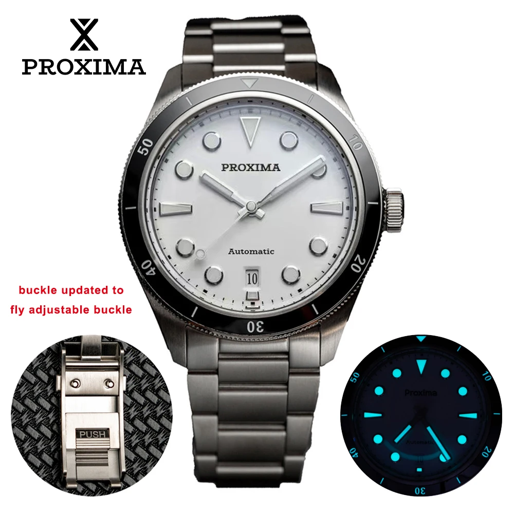 Proxima-PX1697-39mm-Men-Watch-White-Enamel-Dial-Bubble-Sapphire-PT5000 ...