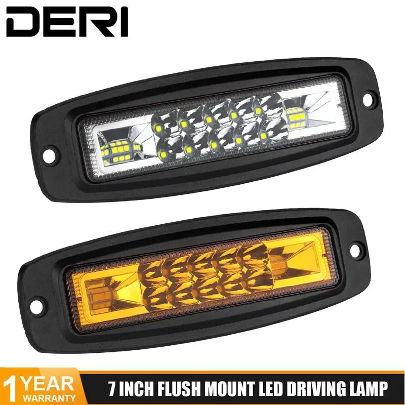 7-Inch-Flush-Mount-LED-Headlight-Driving-Work-light-Bar-Fog-Lamp-For ...