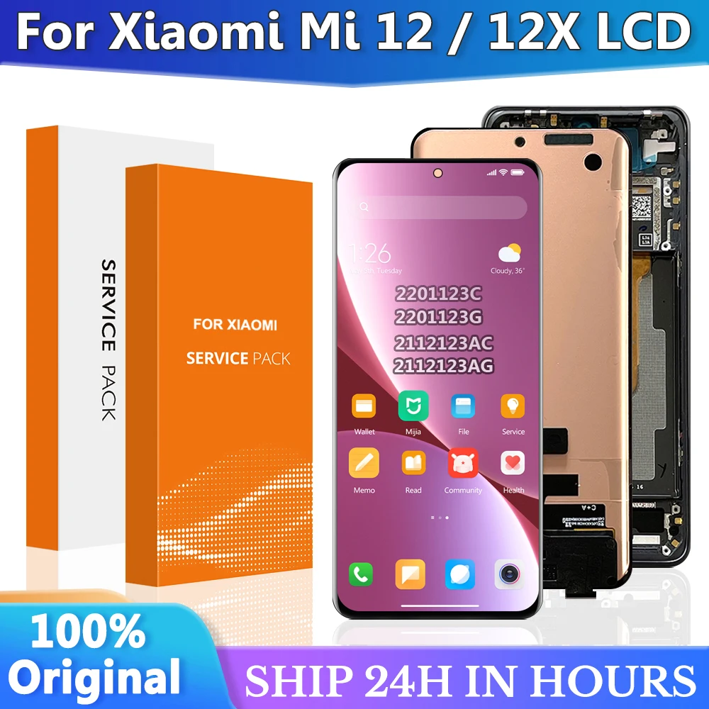 Original-6-28-Display-For-Xiaomi-Mi-12-2201123G-LCD-Touch-Screen ...