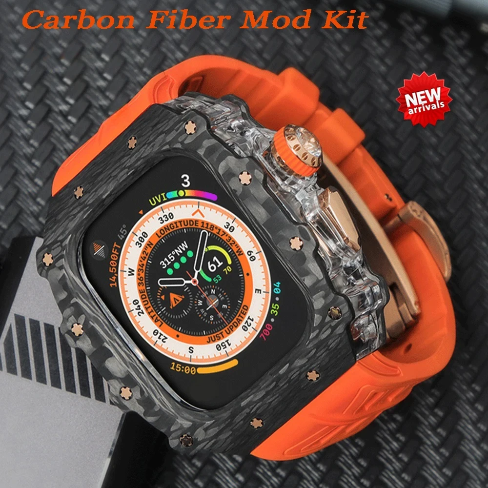 Carbon-Fiber-Modification-Kit-for-Apple-Watch-Ultra2-49mm-Transparent ...